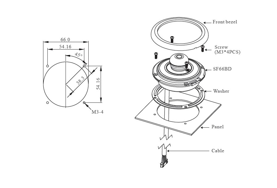 Product-Who makes SF66BD waterproof LED e-stop buzzer alarm?-SHANPU