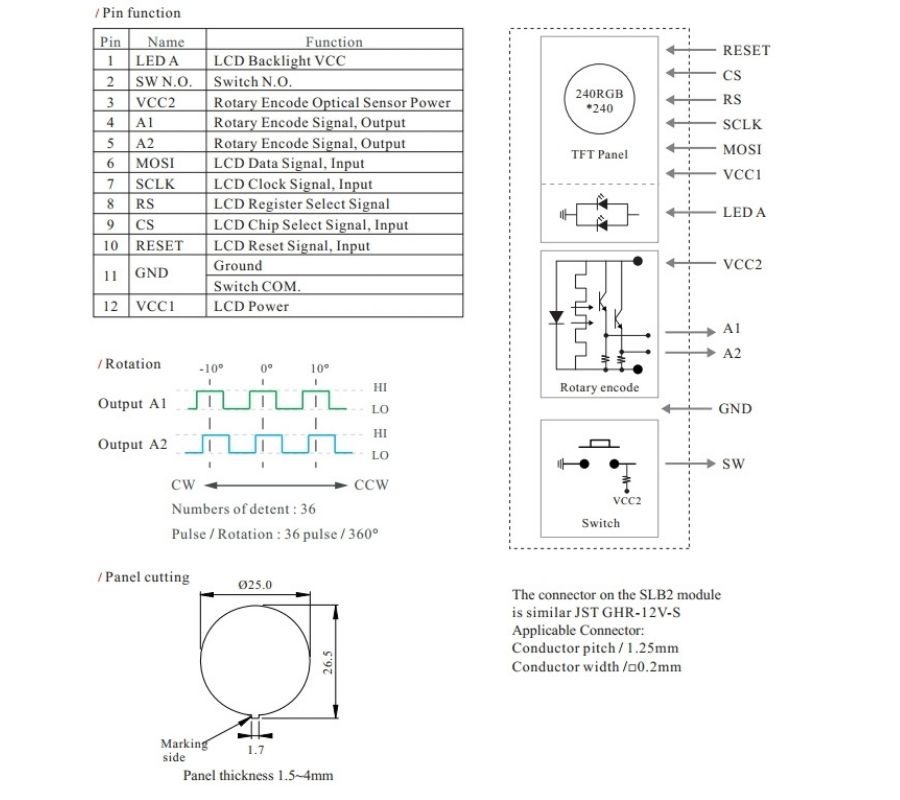 Product-SLB2 Rotary Display Encoder Push Button Switch, Waterproof ...
