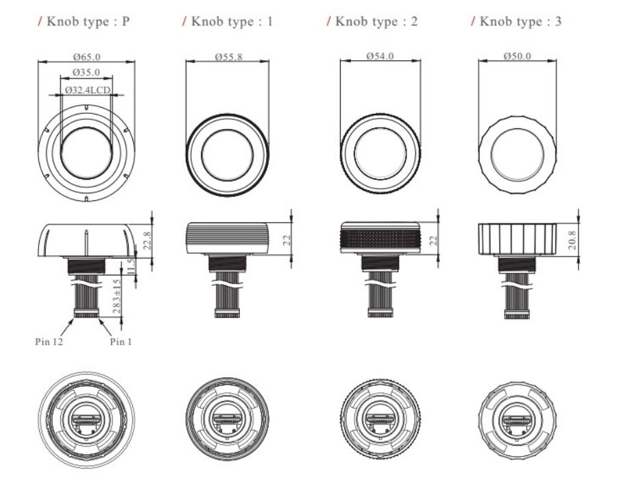 Product-SLB2 Rotary Display Encoder Push Button Switch, Waterproof ...
