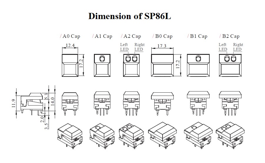 Product-SHANPU SP86 Latching push button switch for media applications ...