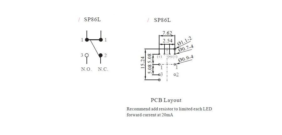 Product-SHANPU SP86 Latching push button switch for media applications ...