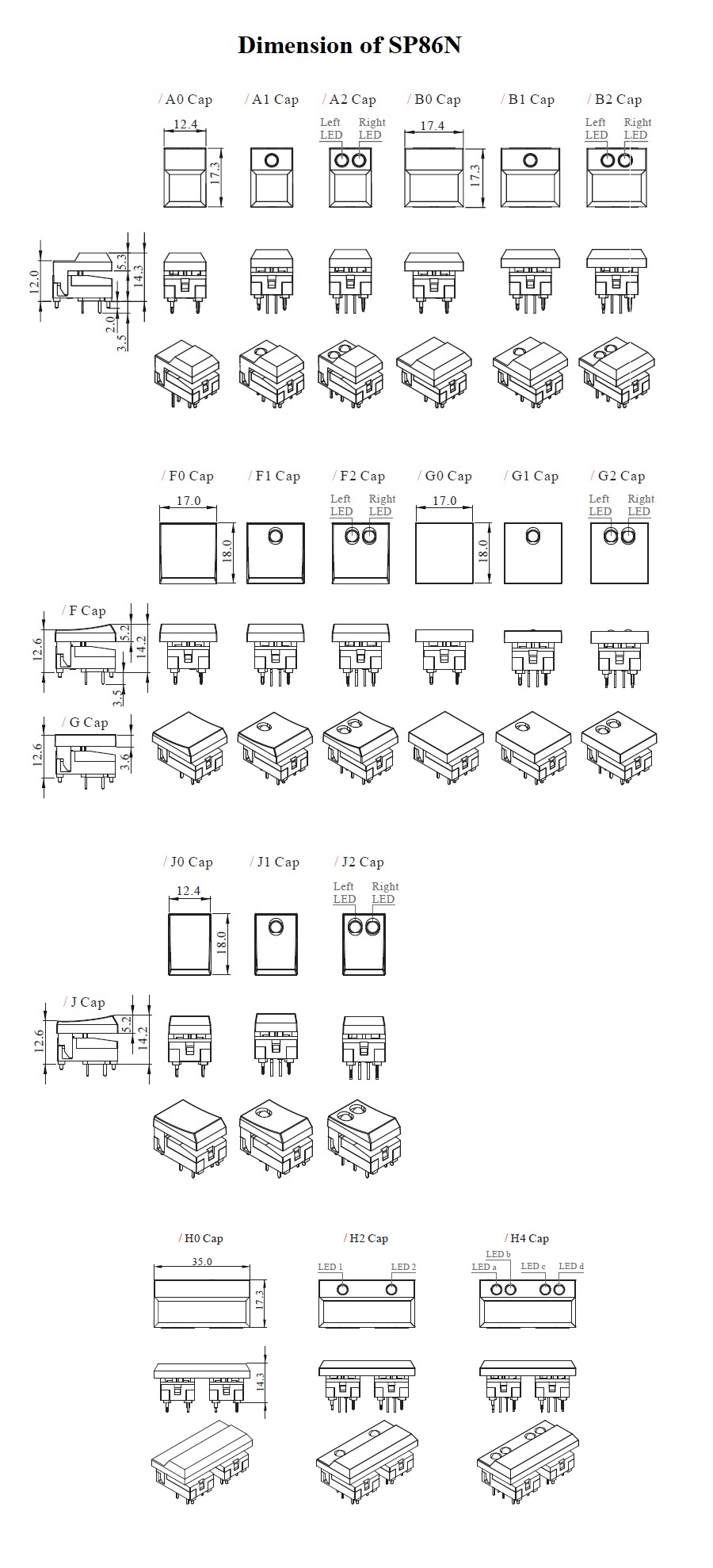 Product-SHANPU SP86 LED DIP push button Shanpu switch for automation ...