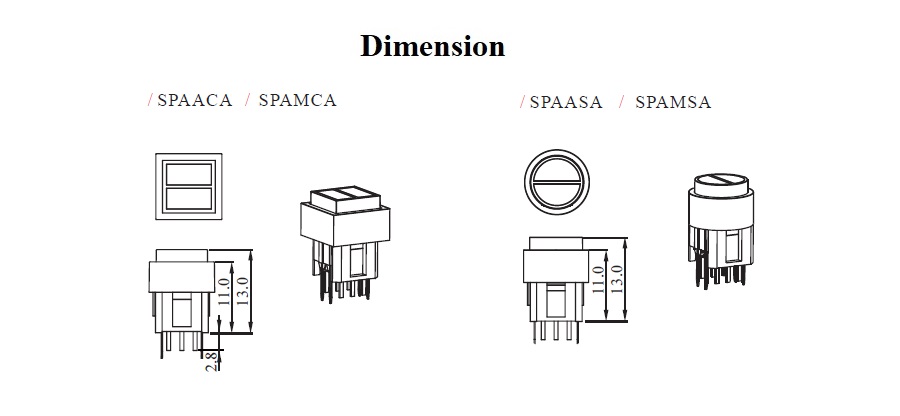 Product-SHANPU SPA momentary push switch for audio visual systems-SHANPU