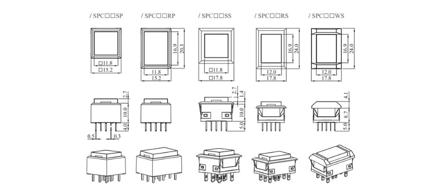 Product-SPC Bright single or RGB color LED, square and rectangular ...