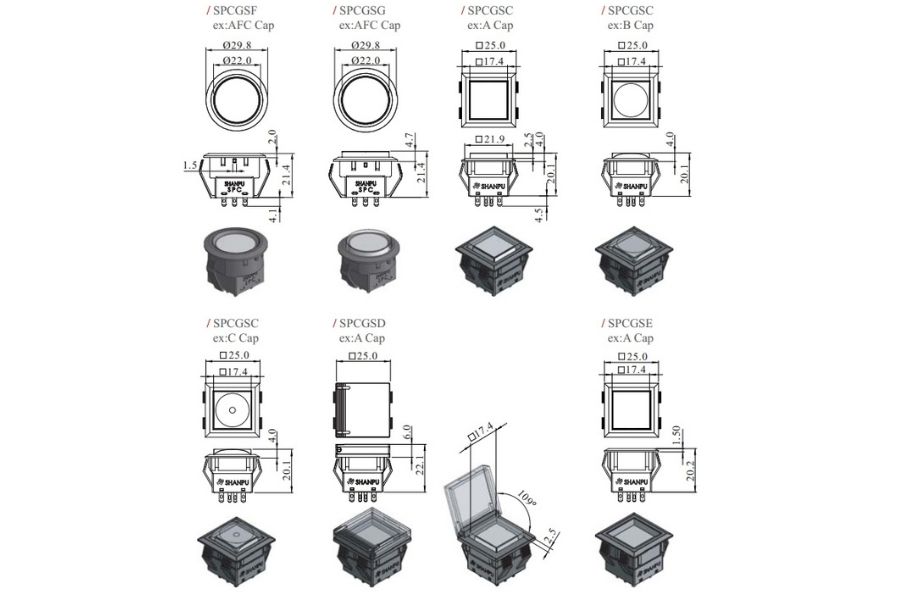 Product-SPCGS series features waterproof, panel-mount push button ...