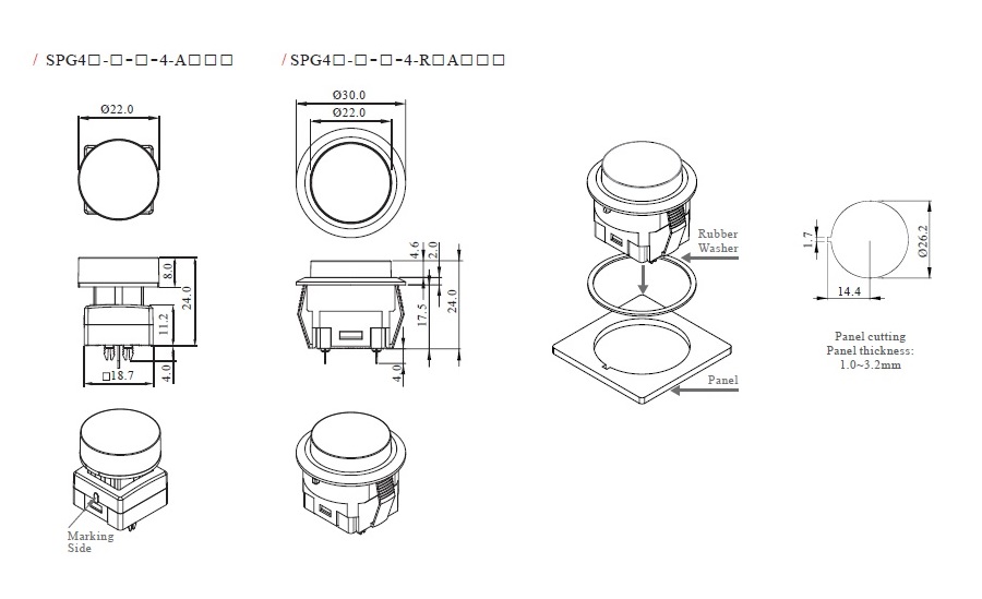 Product-SHANPU SPG4 long-life RGB LED push button switch for automation ...