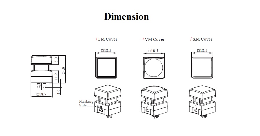 Product-SHANPU SPG4 RGB LED push button for audio-visual studio ...