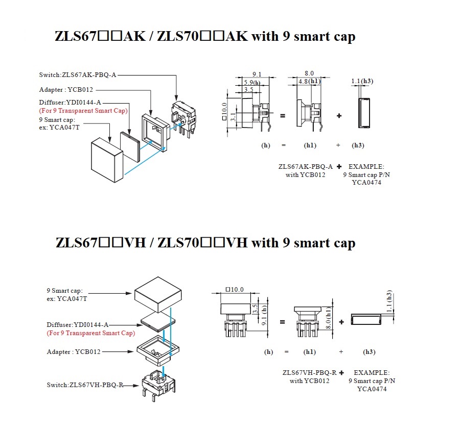 Product-SHANPU ZLS70 tactile switch with RGB IC LED for automation.-SHANPU