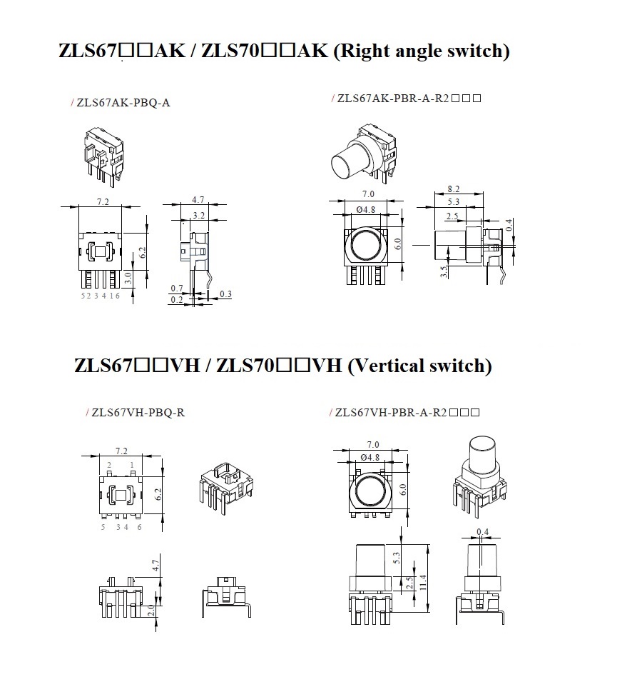 Product-SHANPU ZLS70 tactile switch with RGB IC LED for automation.-SHANPU