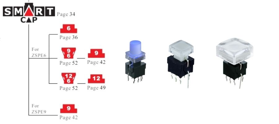 Product-ZSPE DPDT LED Push Button Switch TH version, Choose from ...