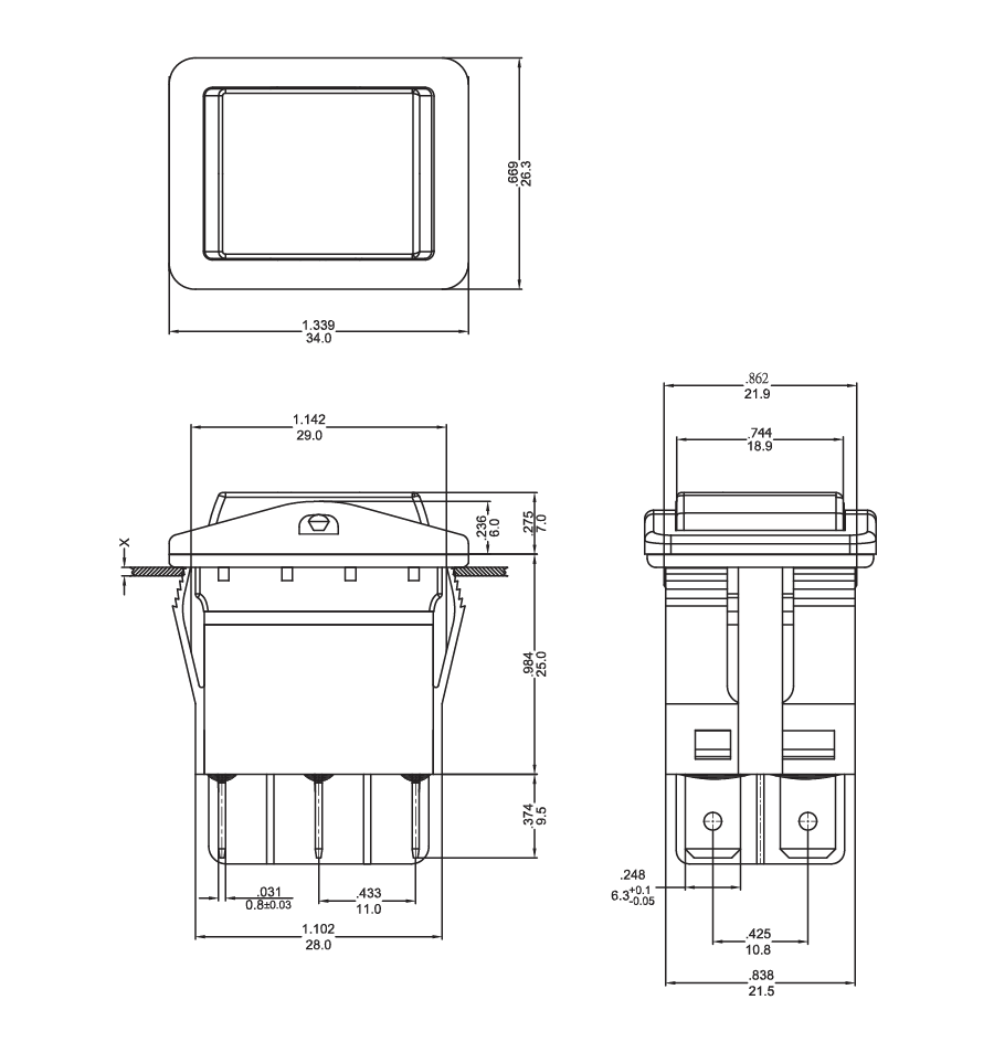 Product-ZX7-230F2N-NBBB-1NWC rocker switch-LED push button switch ...