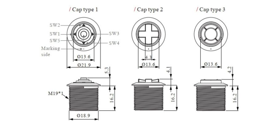 Product-SF19BA-navigation joystick & Push button switch manufacturer ...